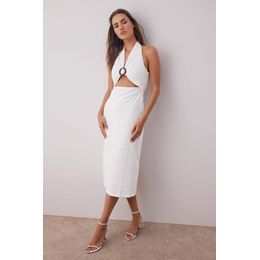 Damen Unifarbenes &auml;rmelloses Maxikleid in figurbetonter Passform