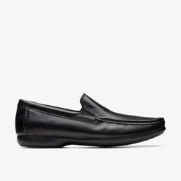 Clarks Finer Sonnen schwarze Lederschuhe