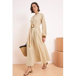 Flaches, langes A-Linien-Hijab-Kleid f&uuml;r Damen