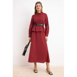 Langes, flaches Maxikleid f&uuml;r Damen, l&auml;ssig/alltagstauglich, A-Linien-Schnitt, Hijab-Stil
