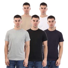 Duck and Cover - "Frankinz" T-Shirt f&uuml;r Herren (5er-Pack) (Schwarz/Grau/Wei&szlig;/Beige)