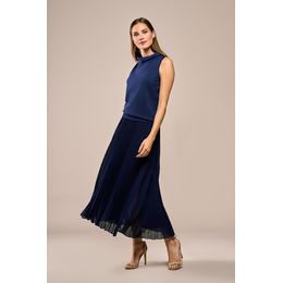 Lara Plisseerock Navy