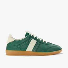 Clarks Stara Walk Dunkelgr&uuml;ne Wildlederschuhe