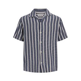 Jack & Jones Jack & Jones &Uuml;berhemd Coba Stripe Resort Hemd Blau