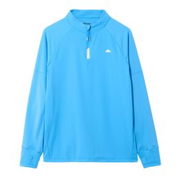 Ellesse - "Musica" T-Shirt f&uuml;r Herren, mit kurzem Rei&szlig;verschluss, Lang&auml;rmlig (Blau)