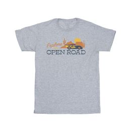 Disney - "Cars Explore The Open Road" T-Shirt f&uuml;r Herren (Grau)
