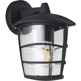 Eglo Wandleuchte "Aloria Au&szlig;en-Wandlampe, Au&szlig;enleuchte, Aluguss, Kunststoff, E27, IP44", schwarz, 1, H: 22,5cm, 1 Stk., Leuchten, Wand-/Deckenleuchte - L17 x H22,5 x AL19 cm - schwarz - 1X60W exkl., Wandleuchte