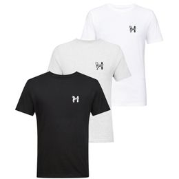 Henleys - "Triphen" T-Shirt f&uuml;r Herren(3er-Pack) (Wei&szlig;/Schwarz/Grau)