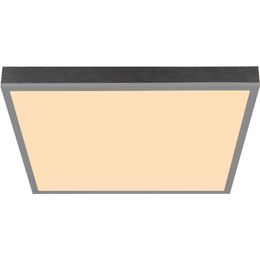 Globo LIGHTING Deckenleuchte "DORO", silberfarben, H: 6,5cm, 1 Stk., Leuchten, Deckenlampe Wohnzimmer-Leuchte Schlafzimmer-Leuchte Flur K&uuml;che, Deckenleuchte