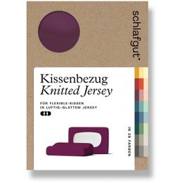 Kissenbezug Schlafgut "Pure flexibler Kissenbezug f&uuml;r Nackenst&uuml;tzkissen", lila (lila deep), B:40cm L:140cm, Bio-Baumwolle, Obermaterial: 95% Baumwolle, 5% Elasthan, Kissenbez&uuml;ge, Kissenbezug, Bio-Baumwolle mit Elasthan, mit Gummizug, b&uuml;gelfrei