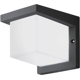 Eglo Wandleuchte "Desella 1 Au&szlig;en-Wandlampe, Wandleuchte, Aluguss und Kunststoff, IP54", grau, 1, H: 16cm, 1 Stk., Leuchten, Wand-/Deckenleuchte - L16 x H16 x AL19 cm - anthrazit - 10W inkl., Wandleuchte