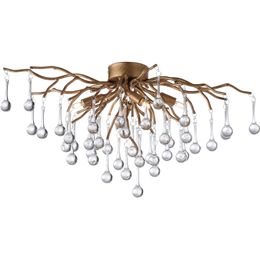 Deckenleuchte Paul Neuhaus "ICICLE", grau (messingfarben), Leuchten, 4, 1 Stk., Deckenleuchte, B:60cm L:30cm