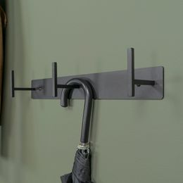 Garderobenhaken SPINDER DESIGN "CHAPMAN 3", schwarz, B:44cm H:8,5cm T:8,5cm, Stahl, Garderobenhalter, Garderobenhaken, Wandgarderobe aus Stahl mit 3 Haken