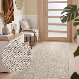 Teppich ELLE DECORATION "Rocco", beige (creme multifarben), B:80cm H:10mm L:240cm, Polypropylen, Teppiche, Teppich, L&auml;ufer, waschbar, Wohnzimmer, Esszimmer, Woll-Optik