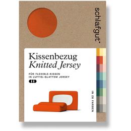 Kissenbezug Schlafgut "Pure flexibler Kissenbezug f&uuml;r Nackenst&uuml;tzkissen", rot (rot mid), B:40cm L:140cm, Bio-Baumwolle, Obermaterial: 95% Baumwolle, 5% Elasthan, Kissenbez&uuml;ge, Kissenbezug, Bio-Baumwolle mit Elasthan, mit Gummizug, b&uuml;gelfrei