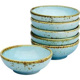 Tapas-Schale Creatable "NATURE COLLECTION", blau (hellblau), &Oslash;:8cm, Steinzeug, Sch&uuml;sseln, Snackschale, Dipschale, Servierschale, &Oslash; 8 cm