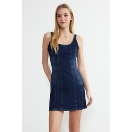 Damen Midi-Kleid, &auml;rmellos, l&auml;ssig/figurbetont
