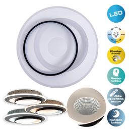 N&auml;ve N&Auml;VE LED Deckenleuchte "Malea", wei&szlig;, 1, &Oslash; 49cm H: 8,5cm, 1 Stk., Leuchten, dimmbar per Fernbedienung, CCT, Memory, Nachtlicht, D: 49 cm, wei&szlig;, LED Deckenleuchte