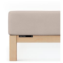 Bettlaken Schlafgut "Frottex Spannbettlaken", beige (sand mid), L:200cm, Frottee, Obermaterial: 75% Baumwolle, 25% Polyester, Bettlaken, Bettlaken, MADE IN GREEN by OEKO-TEX