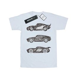 Disney - "Cars Text Racers" T-Shirt f&uuml;r Damen (Wei&szlig;)