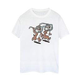 Disney - "Chip 'n Dale Glasses" T-Shirt f&uuml;r Damen (Wei&szlig;)