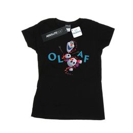 Disney - "Frozen 2 Olaf Leaf Jump" T-Shirt f&uuml;r Damen (Schwarz)