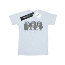 Disney - "Lady And The Tramp Lady Frames" T-Shirt f&uuml;r Damen (Wei&szlig;)
