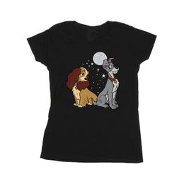 Disney - "Lady And The Tramp" T-Shirt f&uuml;r Damen (Schwarz)