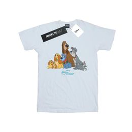 Disney - "Lady And The Tramp" T-Shirt f&uuml;r Damen (Wei&szlig;)