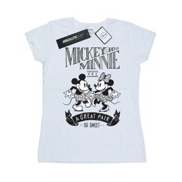 Disney - "Mickey And Minnie Mouse Great Pair" T-Shirt f&uuml;r Damen (Wei&szlig;)