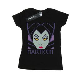 Disney - "Maleficent Cropped Head" T-Shirt f&uuml;r Damen (Schwarz)