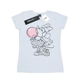Disney - "Minnie Mouse Gum Bubble" T-Shirt f&uuml;r Damen (Wei&szlig;)