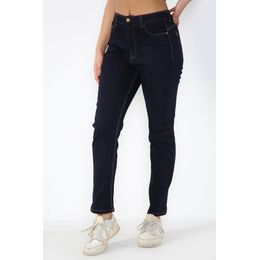 Damen Magic Shaping High Waisted Straight Leg Jeans in Indigoblau