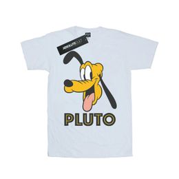 Disney - "Pluto Face" T-Shirt f&uuml;r Damen (Wei&szlig;)