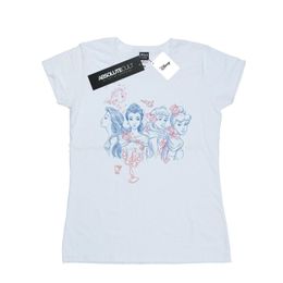Disney - "Princess Sketch" T-Shirt f&uuml;r Damen (Wei&szlig;)