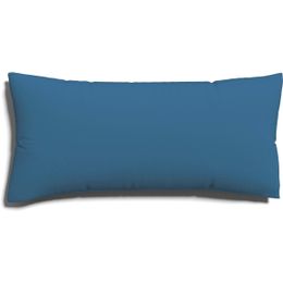 Kissenbezug Schlafgut "EASY JERSEY Kissenh&uuml;lle 100% Baumwolle, weicher Edel-Jersey, b&uuml;gelfrei", blau (blau mid), B:40cm L:80cm, Jersey, Obermaterial: 100% Baumwolle, Kissenbez&uuml;ge, Kissenbezug, mit farblich angepasstem Rei&szlig;verschluss, pflegeleicht, formstabil