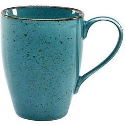 Becher Creatable "Kaffeebecher NATURE COLLECTION", blau (aquablau), 6 Stk., Steinzeug, Trinkgef&auml;&szlig;e, Kaffeebecher, Tassen Set, 6-teilig