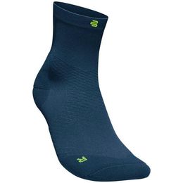 Sportsocken Bauerfeind "Run Ultralight Mid Cut Socks", Herren, Gr. 38-40, blau (navy), Obermaterial: 57% Baumwolle, 41% Polyester, 2% Elasthan, Socken Sportsocken