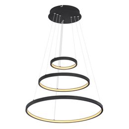 Globo LIGHTING LED Pendelleuchte "RALPH", schwarz, &Oslash; 51cm H: 120cm, Leuchten, H&auml;ngelampe/H&auml;ngeleuchte/Wohnzimmer/Esstisch/elegant, LED Pendelleuchte