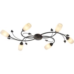 NOWA Deckenleuchte "VENEZIA", braun (rostfarben), H: 22cm, 1 Stk., Leuchten, Deckenlampe Wohnzimmer-Leuchte Schlafzimmer-Leuchte Flur K&uuml;che, Deckenleuchte