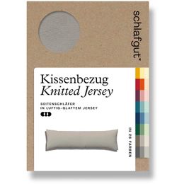 Seitenschl&auml;ferkissenbezug Schlafgut "Pure Seitenschl&auml;ferkissen", beige (sand mid), B:40cm L:140cm, Bio-Baumwolle, Obermaterial: 95% Baumwolle, 5% Elasthan, Kissenbez&uuml;ge, aus Bio-Baumwolle