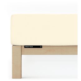 Bettlaken Schlafgut "Frottex Spannbettlaken", gelb (gelb light), L:200cm, Frottee, Obermaterial: 75% Baumwolle, 25% Polyester, Bettlaken, Bettlaken, MADE IN GREEN by OEKO-TEX