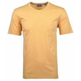 T-Shirt Ragman, Herren, Gr. L, gelb (gelb, 056), Jersey, 61% Baumwolle 39% Polyester, regular fit, Rundhals, Shirts T-Shirt