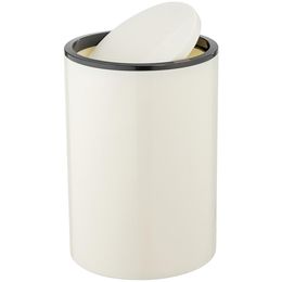 M&uuml;lleimer Wenko "Inca", beige (creme), H:25,5cm &Oslash;:18,5cm, Acrylnitril-Butadien-Styrol (ABS), M&uuml;lleimer, M&uuml;lleimer, mit Schwingdeckel, 5 Liter