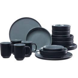 Ritzenhoff & Breker Kombiservice RITZENHOFF & BREKER "Geschirr-Set, Service Jasper", schwarz, 16 Stk., Steinzeug, Geschirr-Sets, Kombiservice, im Scandic Style, 16 Teile, f&uuml;r 4 Personen
