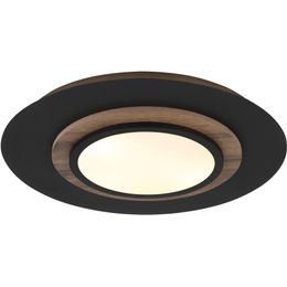 Globo LIGHTING Deckenleuchte "KORY", schwarz matt, &Oslash; 48cm H: 5,6cm, 1 Stk., Leuchten, Deckenlampe Wohnzimmer-Leuchte Schlafzimmer-Leuchte Flur K&uuml;che, Deckenleuchte