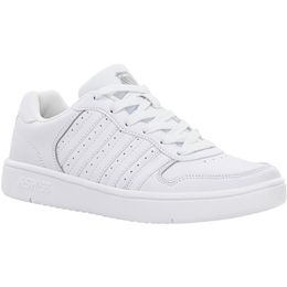 Sneaker K-Swiss "Court Palisades", Damen, Gr. 38, wei&szlig;, Leder, Synthetik, Schuhe Sneaker