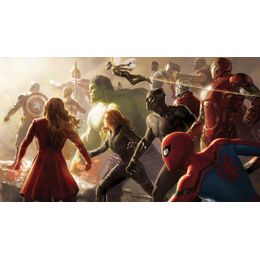 Vliestapete Komar "Digitaldruck Vlies - Avengers Final Battle - Gr&ouml;&szlig;e 500 x 280 cm", bunt, B:500m L:280m, Vlies, Tapeten, Kinderzimmer