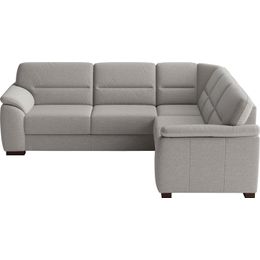 Sit & More Ecksofa SIT & MORE "Montego", grau, B:255cm H:88cm T:225cm, 100% Polyester, Sofas, Ecksofa, wahlweise mit Bettfunktion und Schubkasten