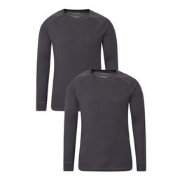 Mountain Warehouse - "Talus" Base Layer Oberteil f&uuml;r Herren (2er-Pack) (Holzkohle)